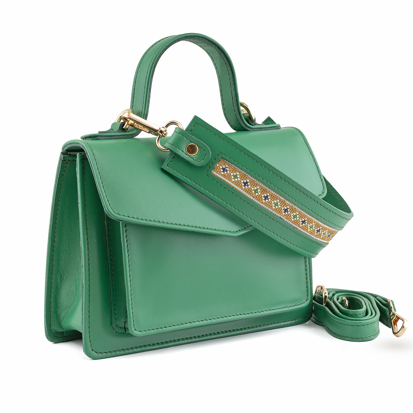 Shoulder Mix And Match / Green Handbag